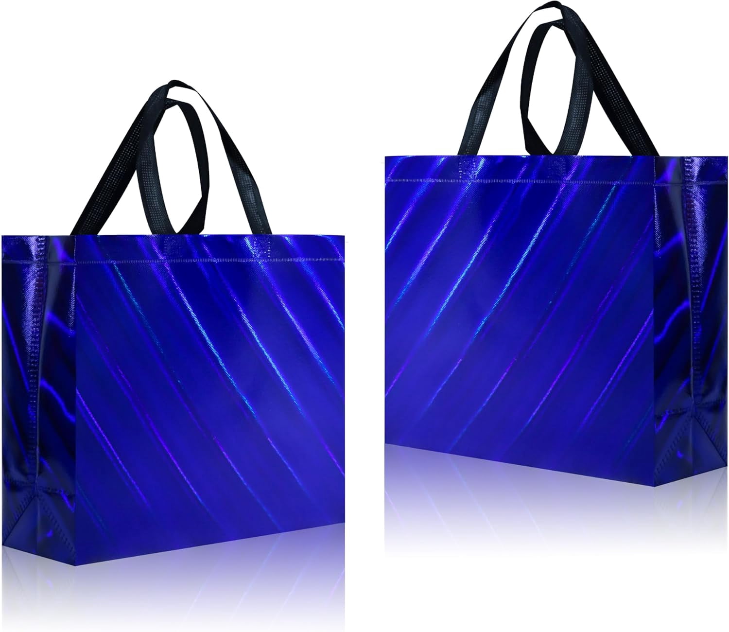 25 Pcs Unique Dazzling Blue Reusable Gift Bags, Shiny Party Gift Bag ...