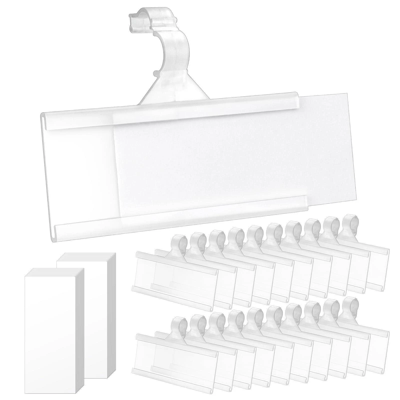 25 Pcs Wire Shelf Label Holder Reusable Plastic Shelf Tags For Pantry ...