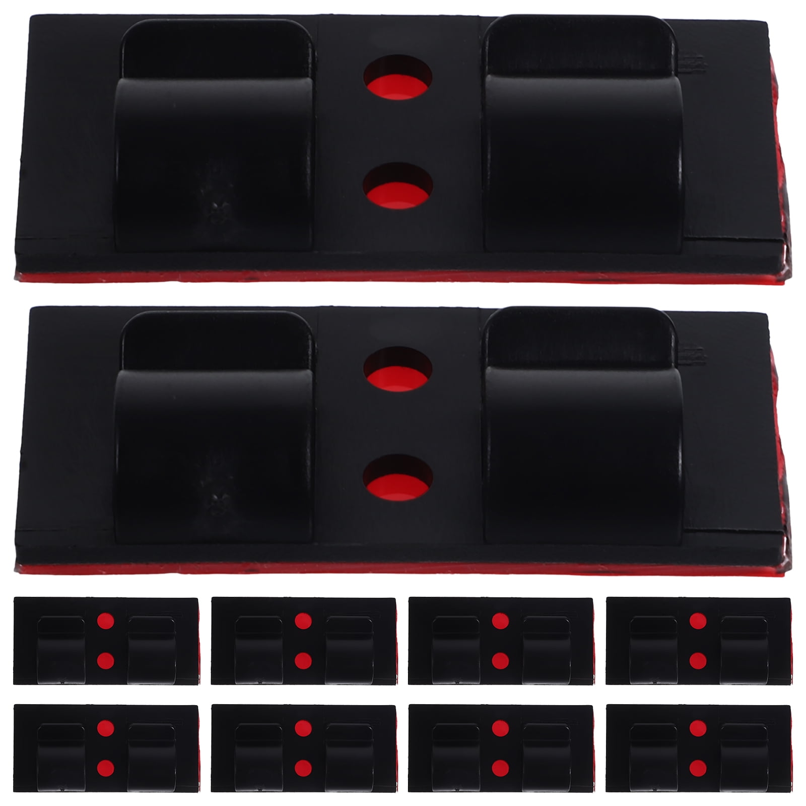 CIMAXIC 25pcs Black Self Adhesive Double Hole Cable Organizer for Home ...
