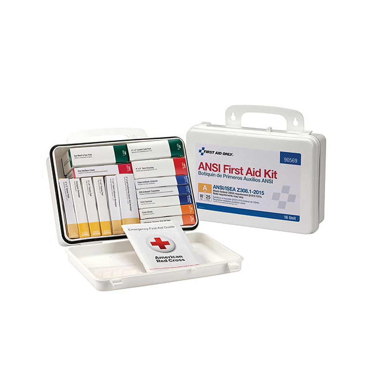 25-Person, 16-Unit ANSI A Unitized Weatherproof First Aid Kit, Plastic ...