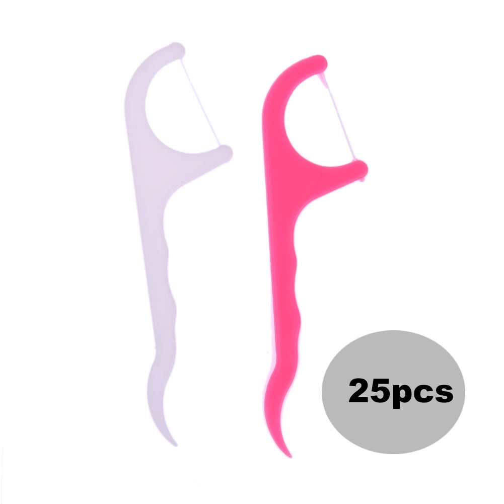 25 Picks Dental Floss Picks, Toothpicks Stick Oral Health Care Tooth ...