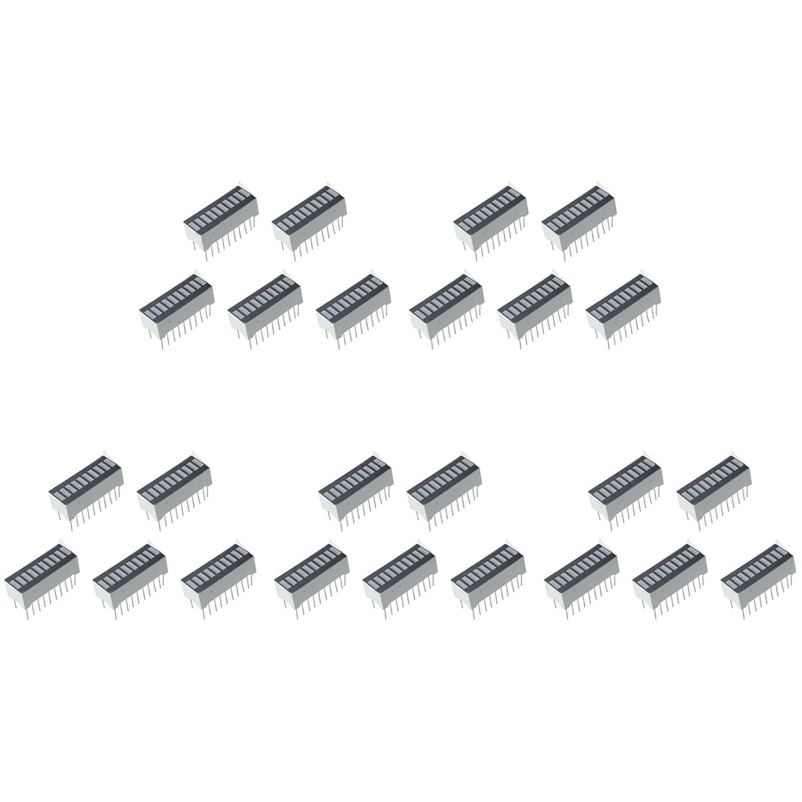 25-Piece 10-Segment Bar Graph Shows Red Digital LED Light Bar,25 X ...