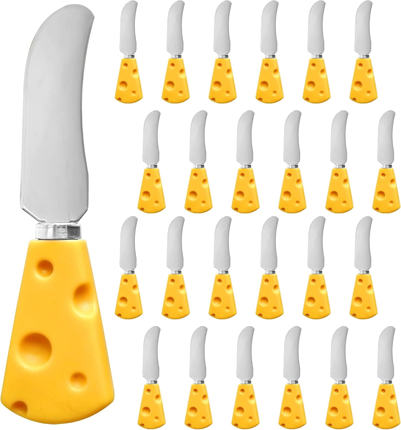 25 Piece Cheese Butter Spreader Set, Stainless Steel Cheese Knife Set ...