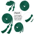 25 Piece Green Braided Rayon Graduation Cords With Tassel for Grad Gown ...