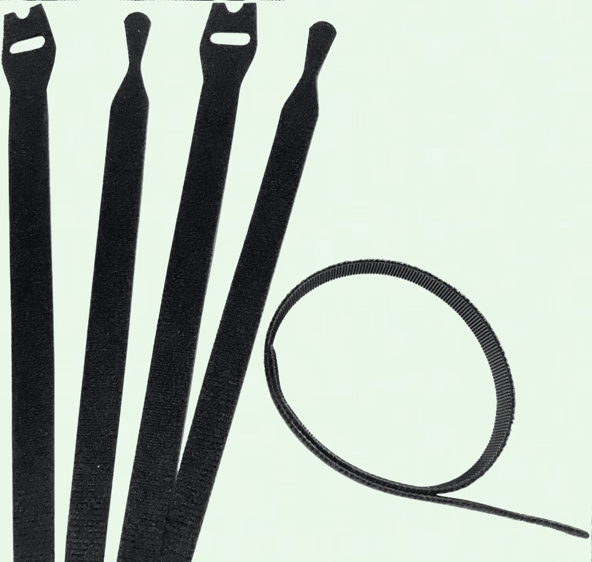 25-Piece Hook & Loop Wrap Cable Ties, 12" Long, Black - Walmart.com