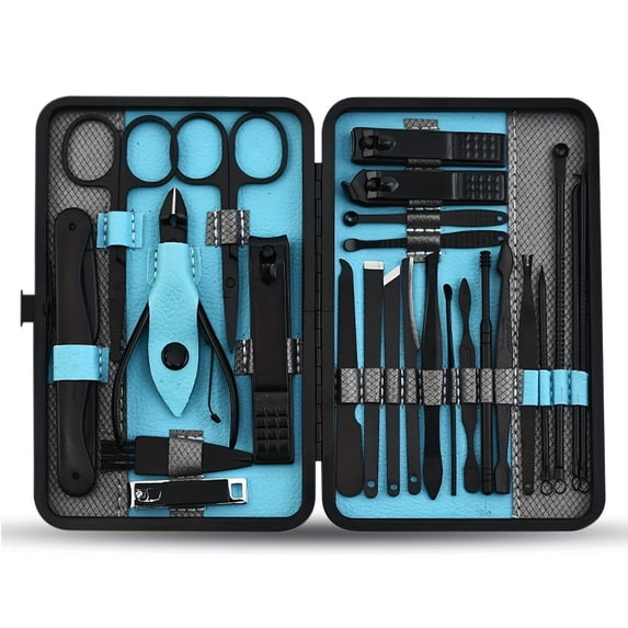 25 Piece Nail Manicure Set, Nail Clippers Set Professional Stainless ...