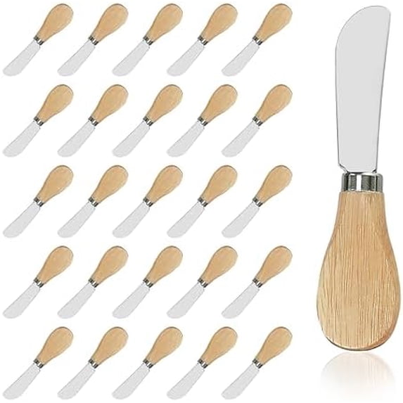 25 Piece Small Cheese Spreader Knives Set, Mini Stainless Steel Butter ...