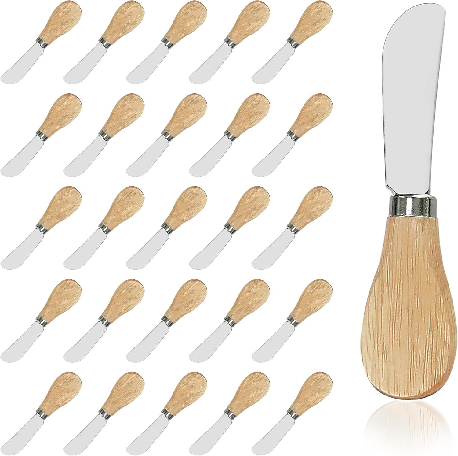 25 Piece Small Cheese Spreader Set, Stainless Steel Butter Spreader ...