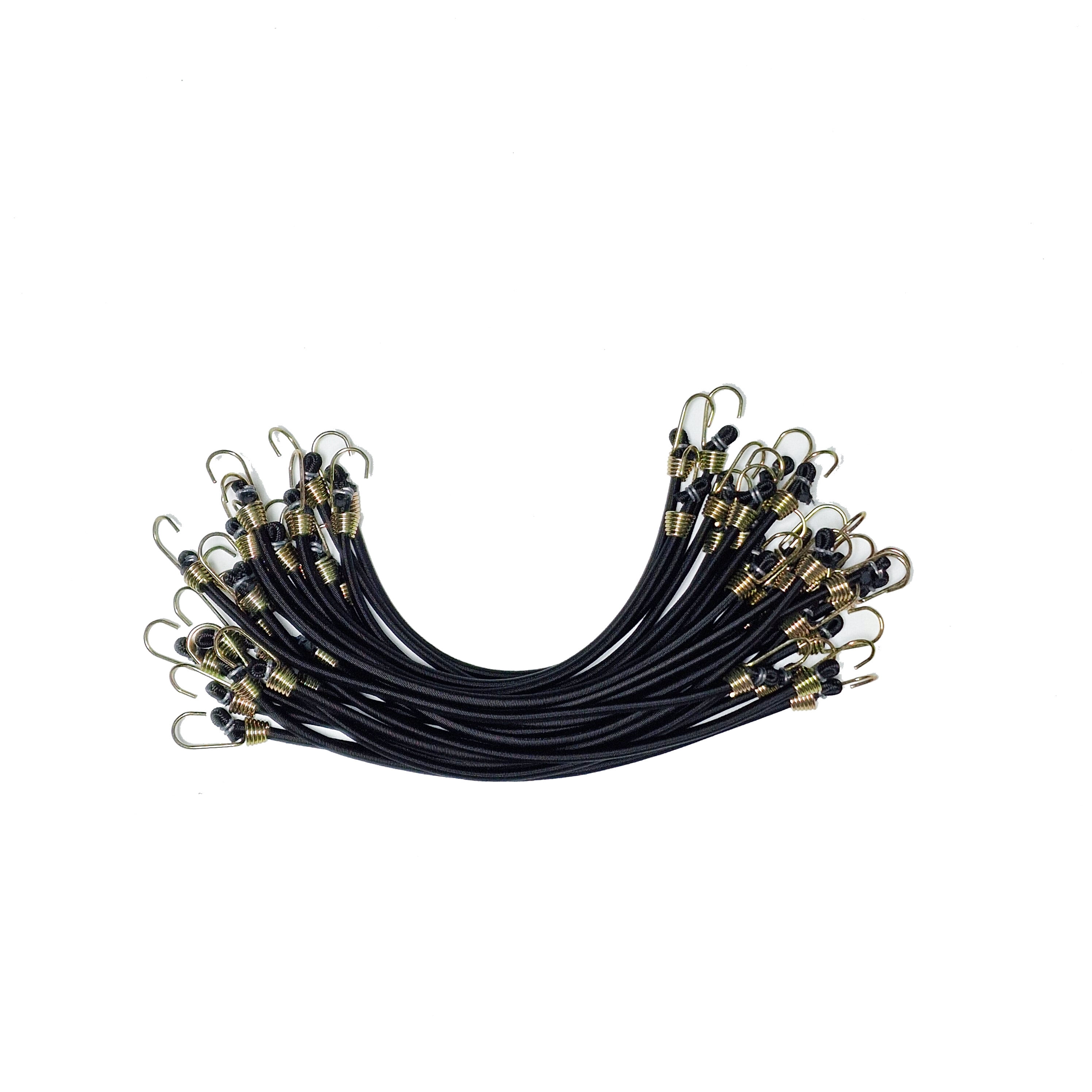 YELIER 25-Piece Mini Bungee Cord Set, 11" Elastic, UV Resistant ...