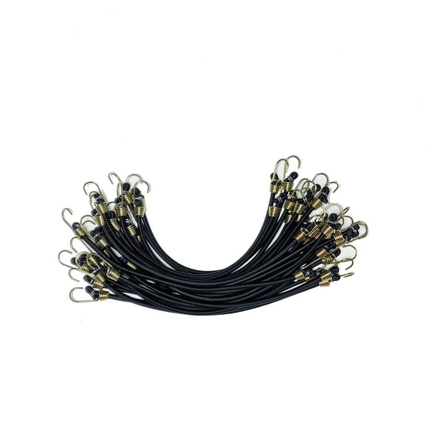 YELIER 25-Piece Mini Bungee Cord Set, 11" Elastic, UV Resistant ...