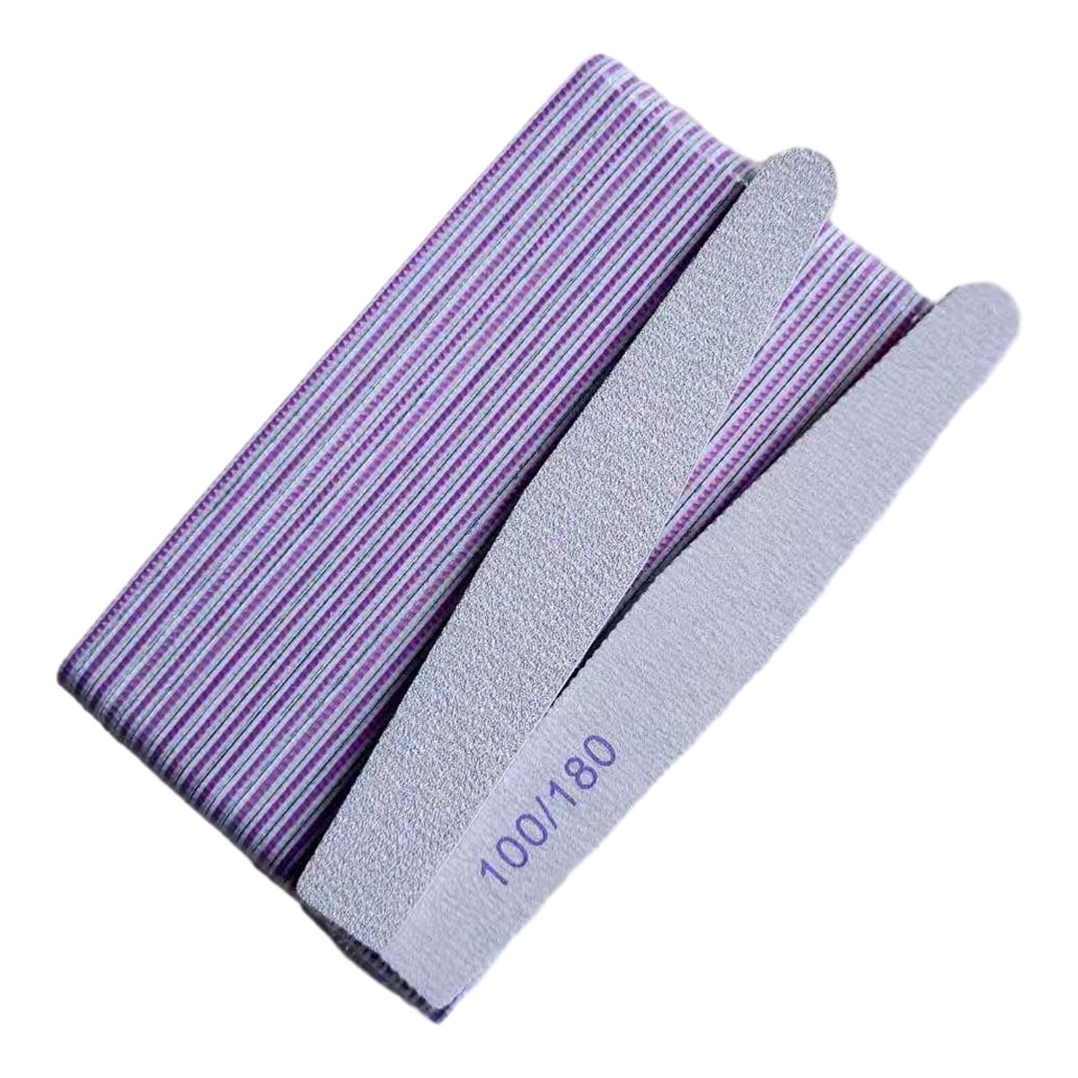 25 Pieces 100/180 Grits Nail Files and Buffers Double Sided Emery ...