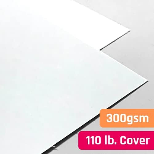 25 Pieces, (110 lb/300 gsm) - White Cardstock 12 x 12, Large Heavy ...