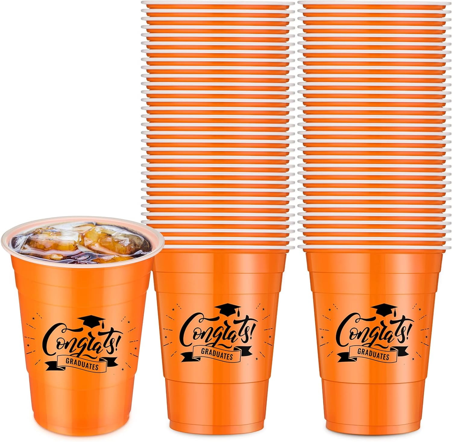 25 Pieces 2025 Graduation Cups 16 oz Graduation Cups Disposable Plastic ...