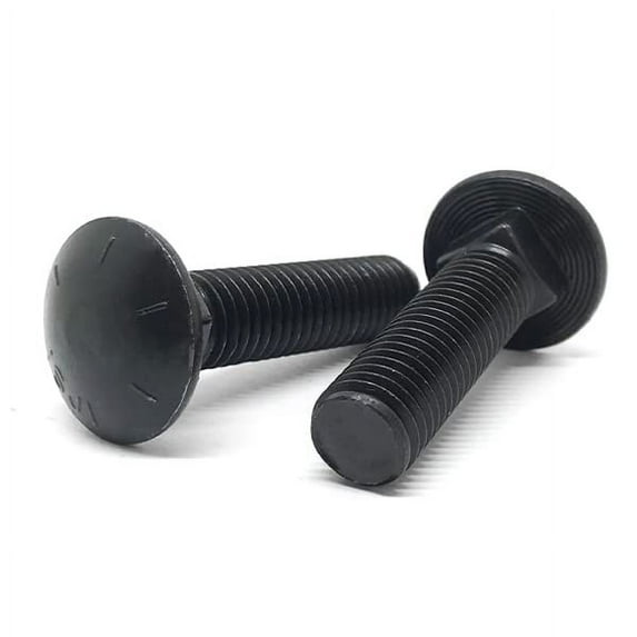 (25 Pieces) 3/4-10x2-1/2" Grade 8 Round Head Square Neck Full Thread Carriage Bolts Plain ...