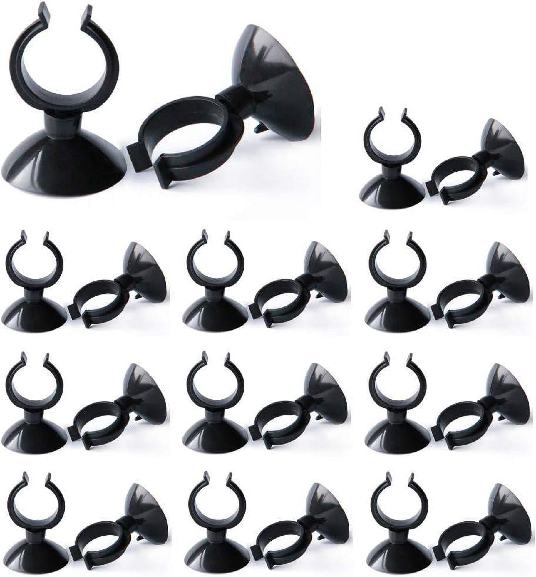 25 Pieces Aquarium Suction Cup Holder Tube Holder Black (16*30Mm ...