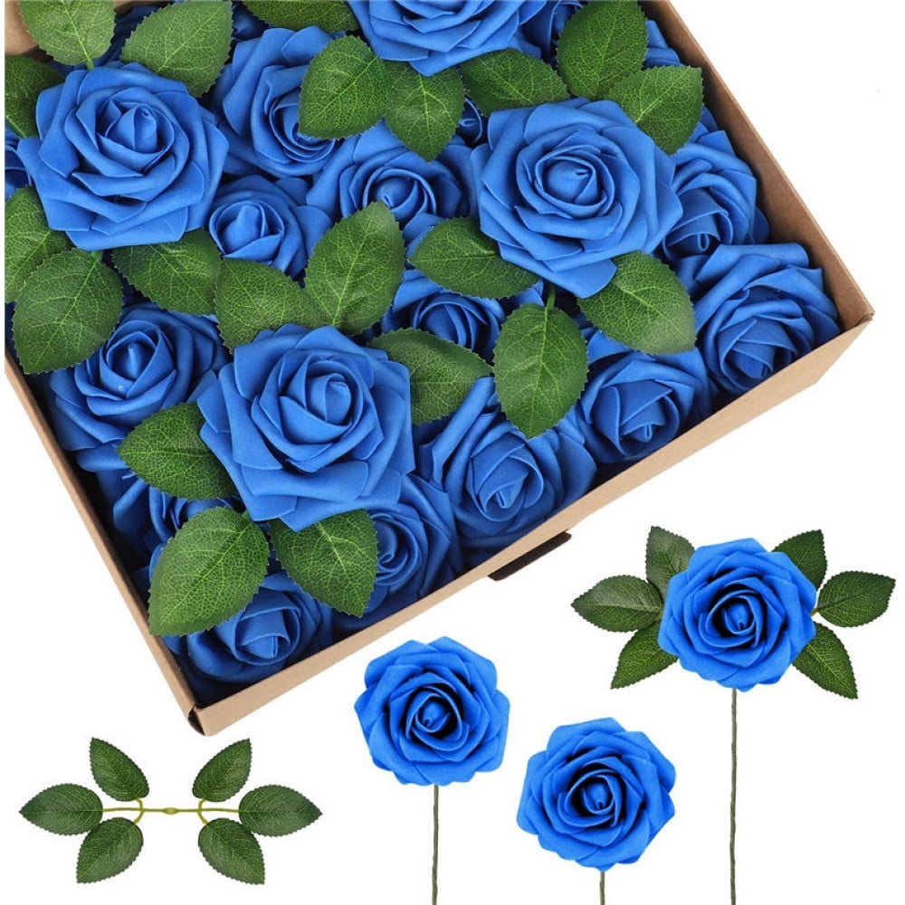 25 Pieces Artificial Rose Flowers Foam Roses Artificial Flowers Rose ...