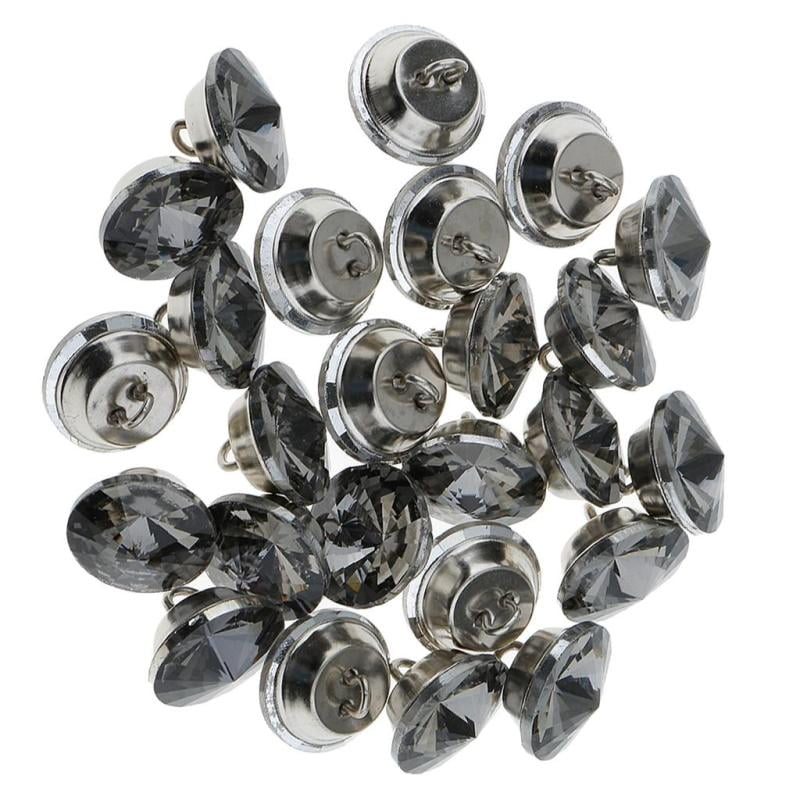 25 Pieces Crystal Buttons for Sofa Headboard Upholstery Decoration ...