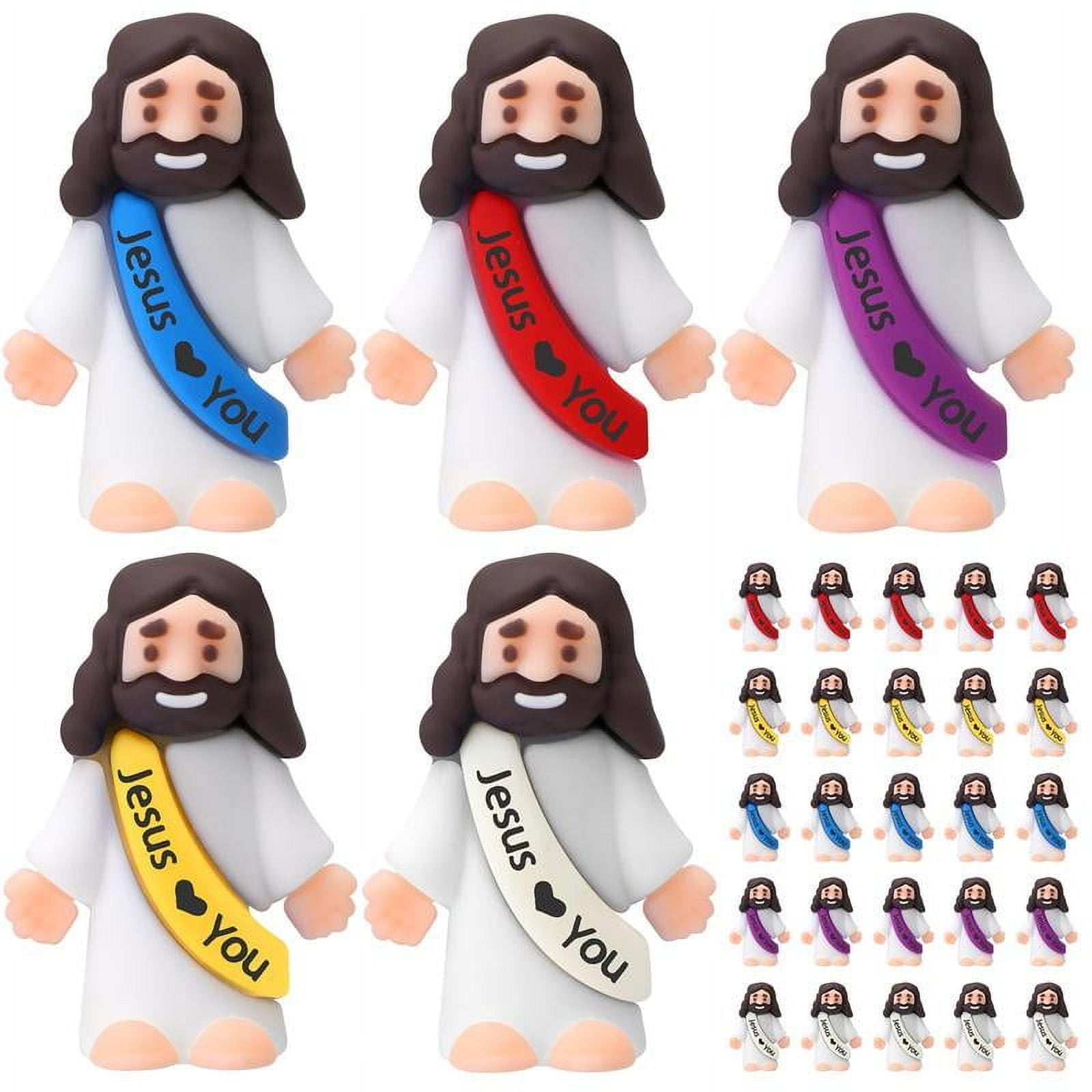 25 Pieces Mini Jesus Figures Original Design Decorated Easter Egg ...
