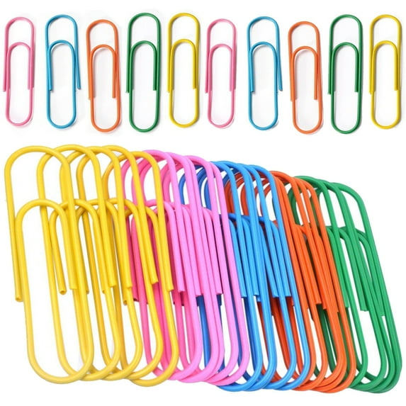 25 Pieces Mixed Colors Jumbo Giant Paper Clip, 4 Inch Extra Large Paper ...