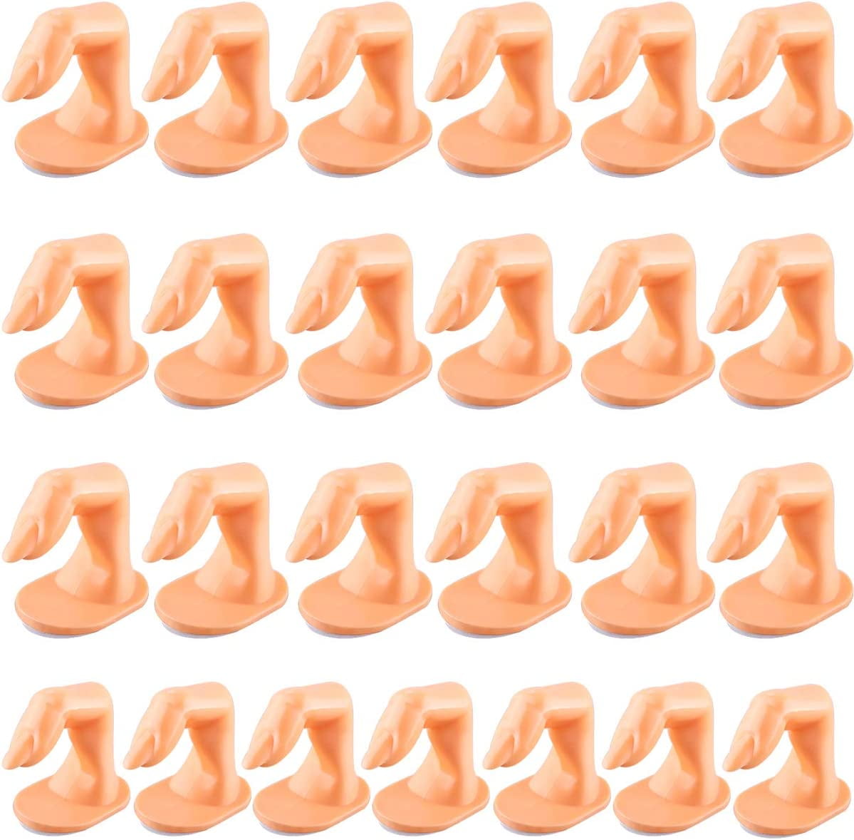 25 Pieces Practice Fingers Acrylic Nails Fake Finger Nail Hand Model ...