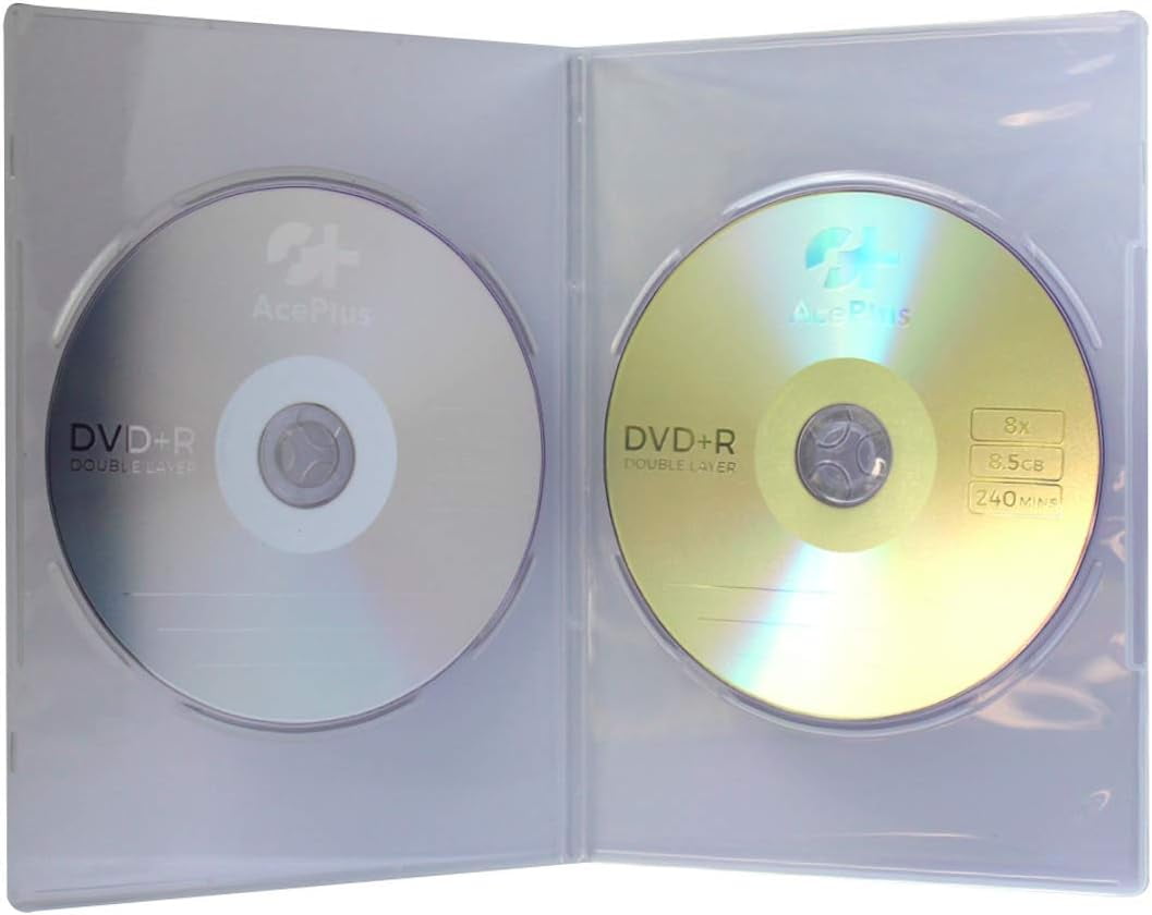 25 Pieces Super Clear Slim Double DVD Cases - 7mm Ultra Thin Thickness ...
