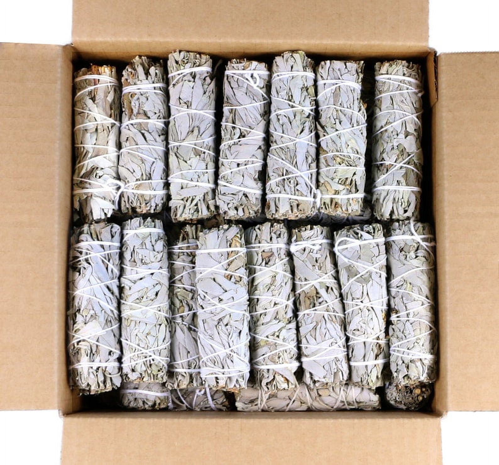 "Bulk Wholesale White Sage Bundles (4"") | 25 Pieces Dried Sage for Burn Cleansing Smudging ...