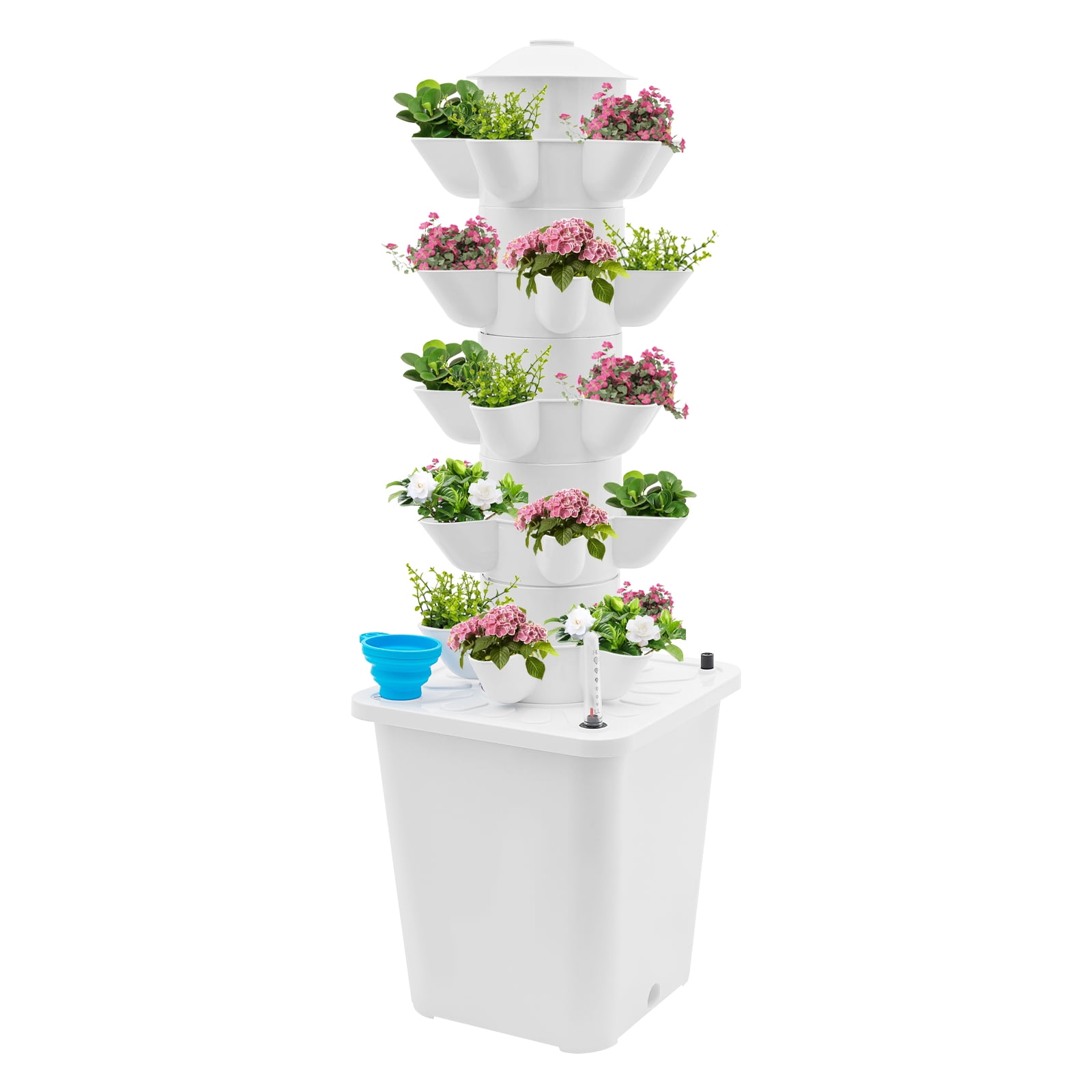 25-Plant Vertical Tower Garden System, Indoor Hydroponic Growing Kit ...