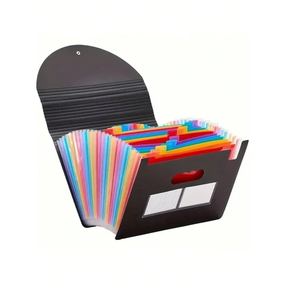 25-Pocket Accordion File Folder – A4/Letter Paper Storage & Desk ...