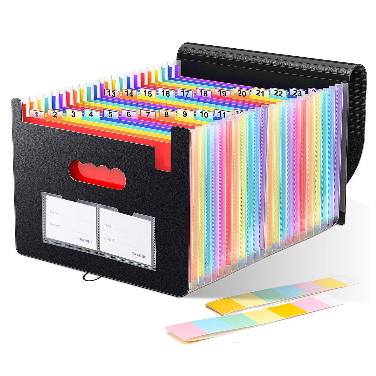 25 Pockets Accordion File Organizer, Expanding File Folders, Portable ...