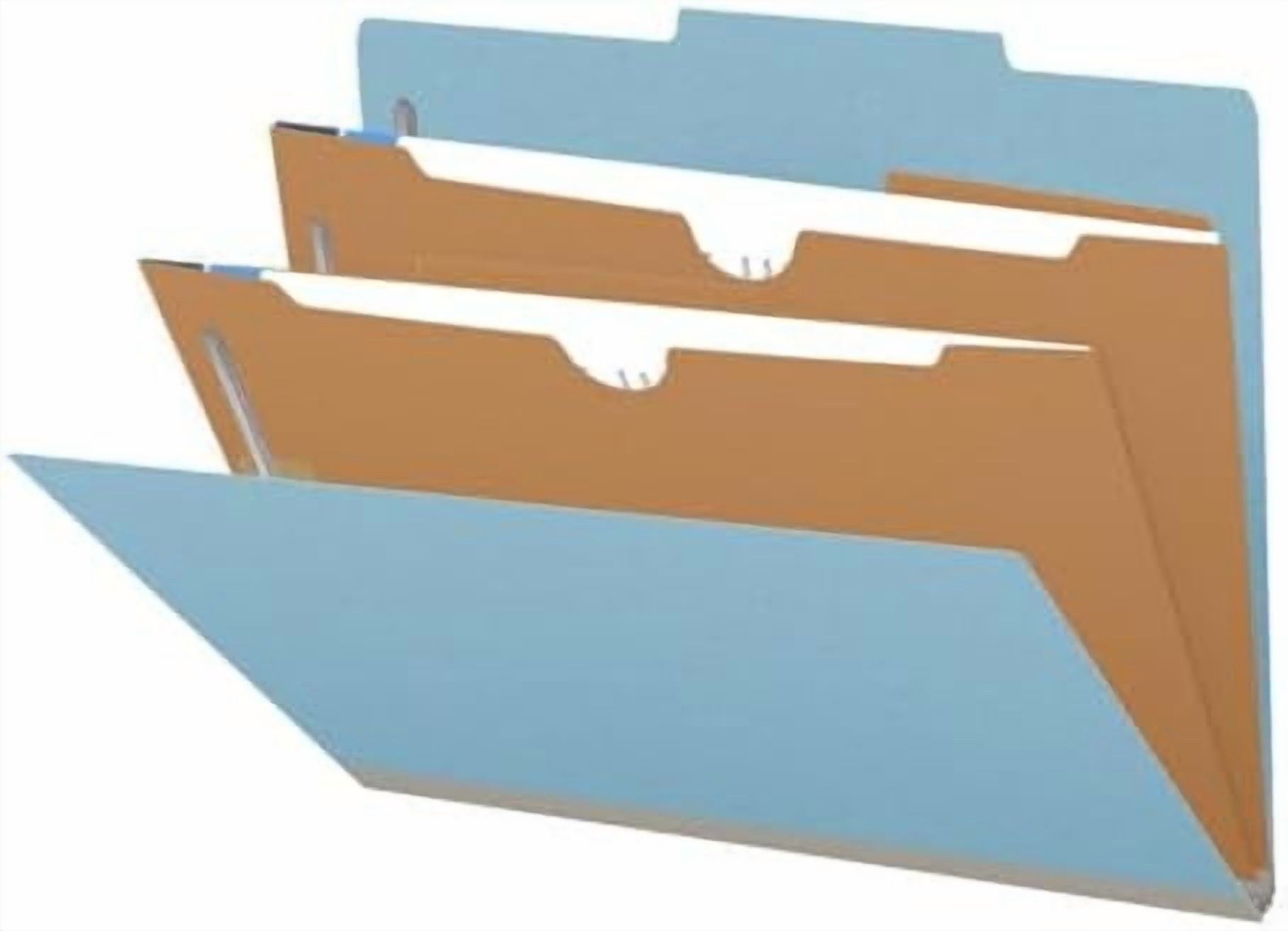 25 Pt. Pressboard Classification Folders, 2/5 Cut ROC Top Tab, Letter ...