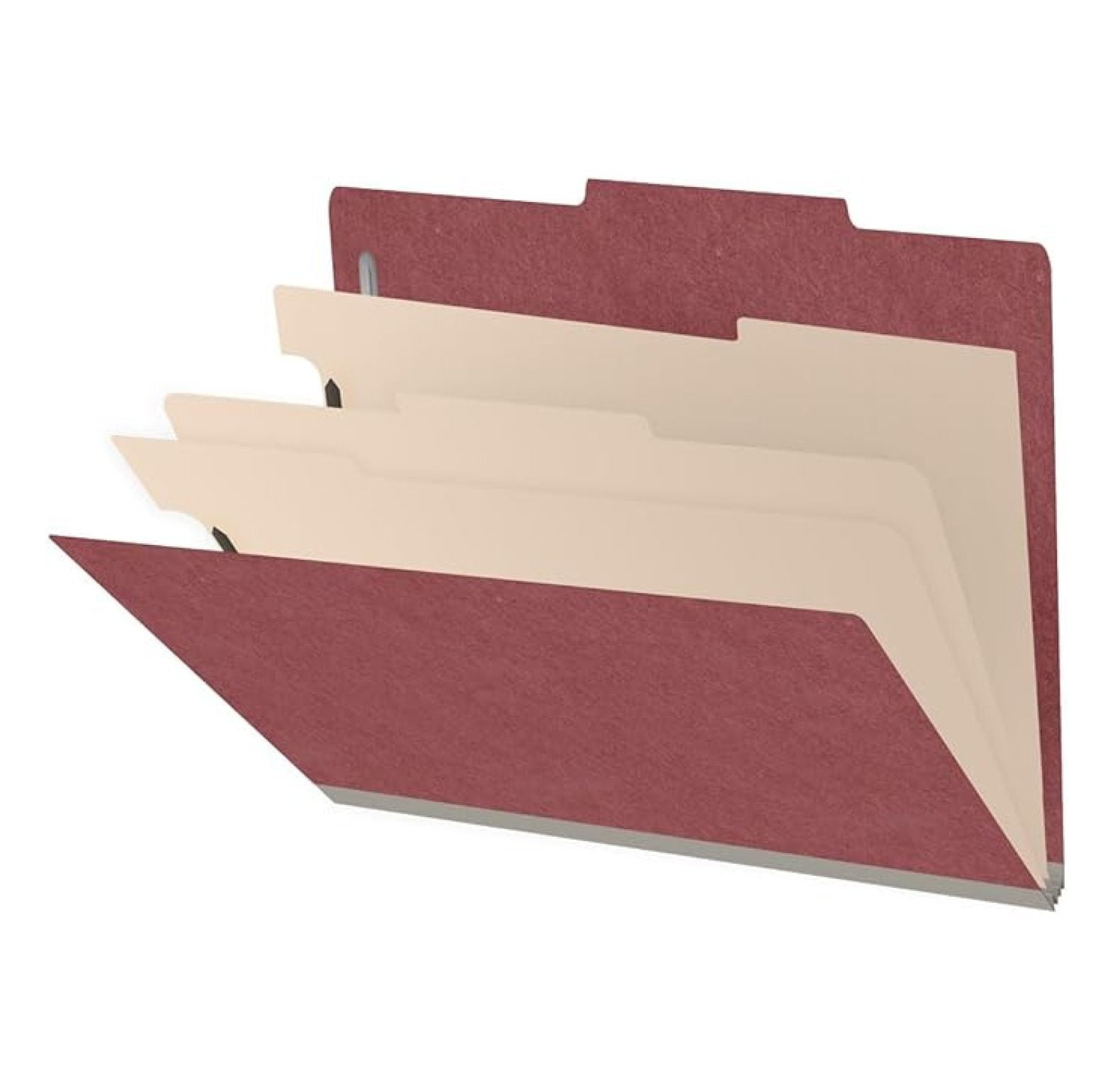 25 Pt. Pressboard Classification Folders, 2/5 Cut ROC Top Tab, Letter ...