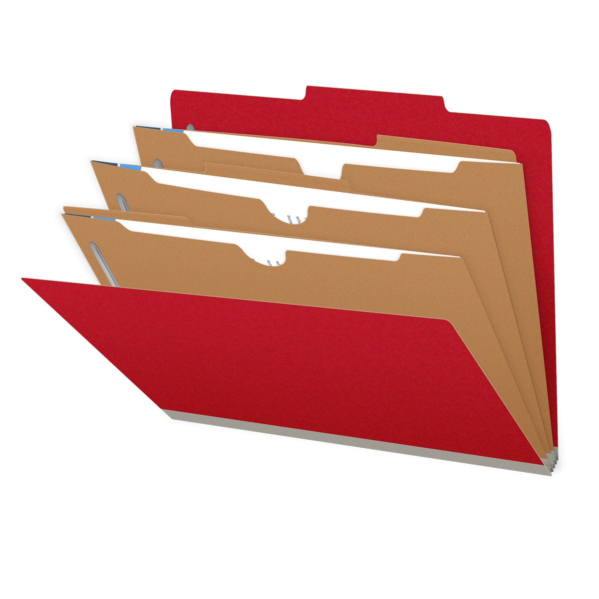 25 Pt. Pressboard Classification Folders, 2/5 Cut ROC Top Tab, Letter ...