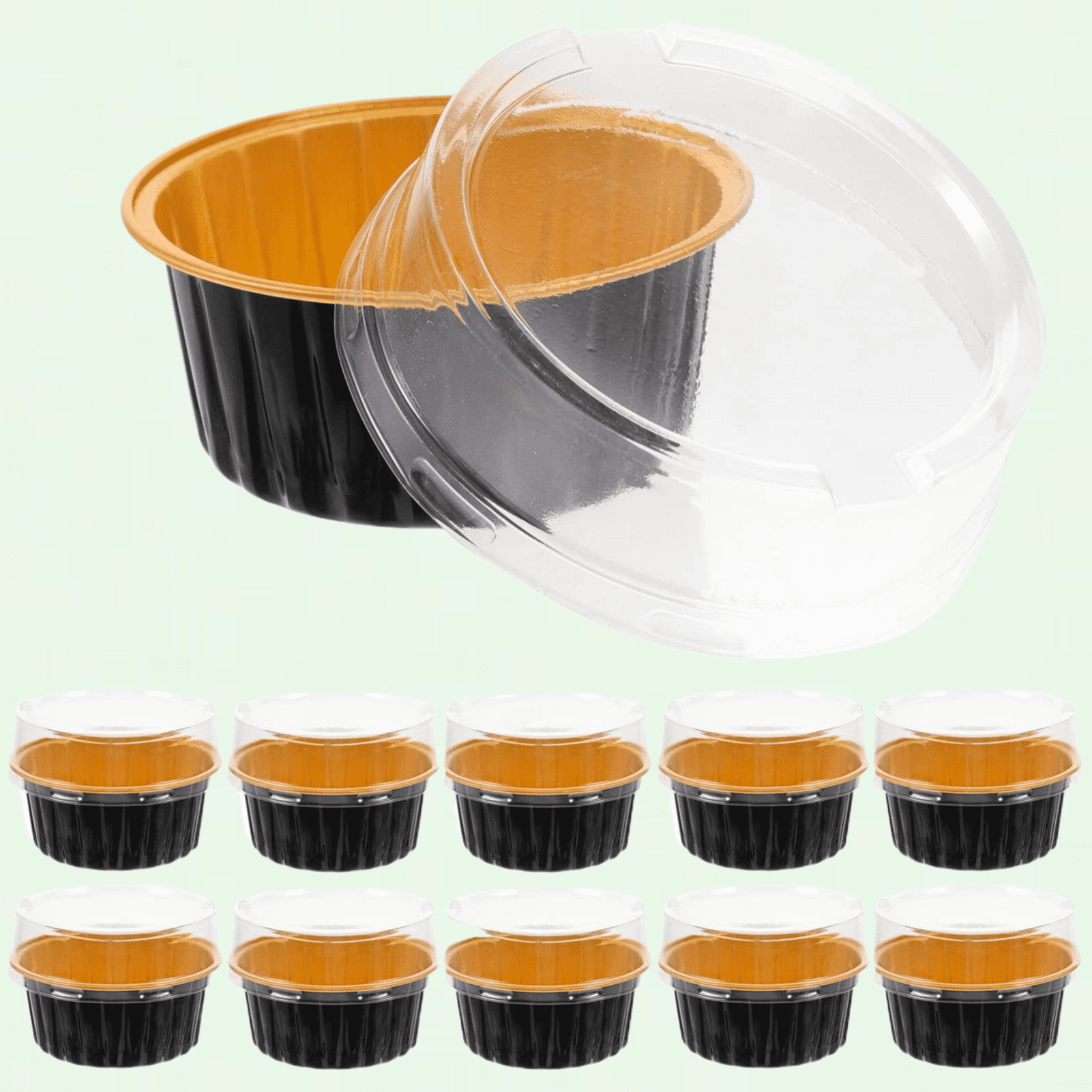 25 Pudding Sets Cheesecake Baking Cups Pie Pans Flan Pan Small Cake ...