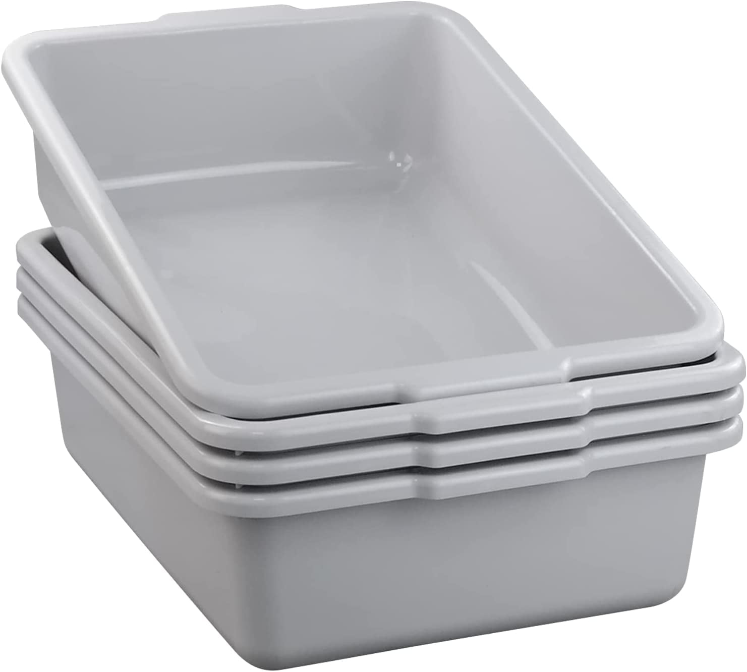 25 Quart Plastic Bus Box, Restaurant Bus Tubs, 4 Packs - Walmart.com
