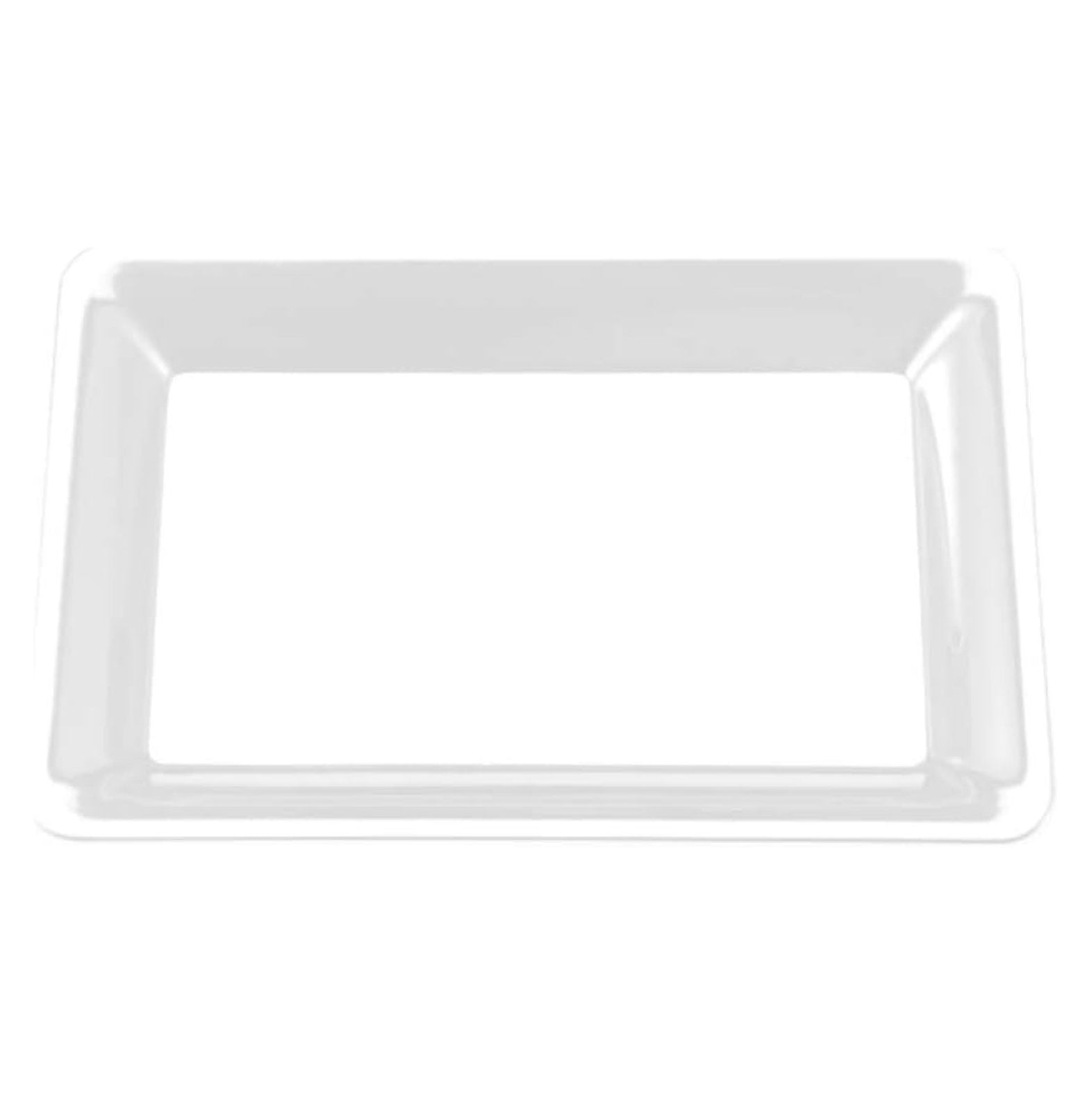 25 Rectangle Clear Plastic Trays Heavy Duty Plastic Serving Tray 10" x ...