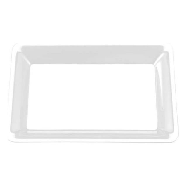 25 Rectangle Clear Plastic Trays Heavy Duty Plastic Serving Tray 10" x ...