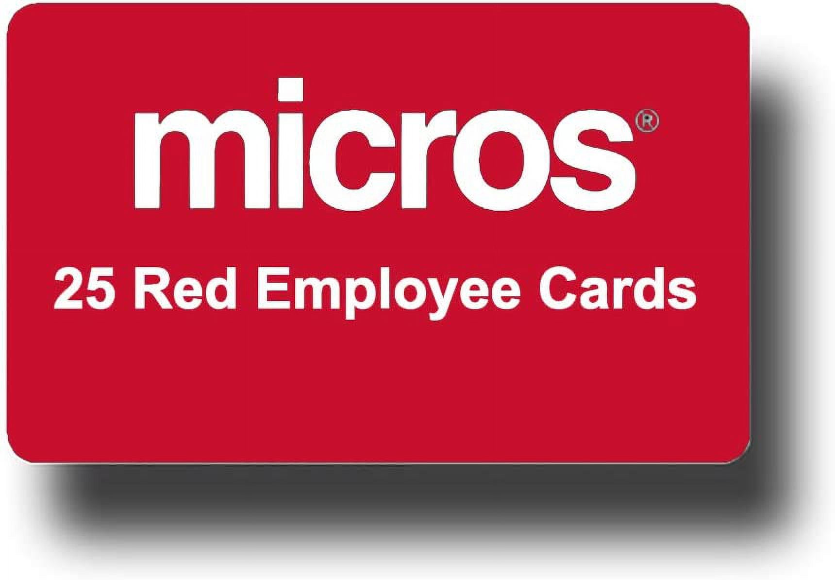 25 Red Micros Manager Cards - Micros Red Management Employee ID Card ...