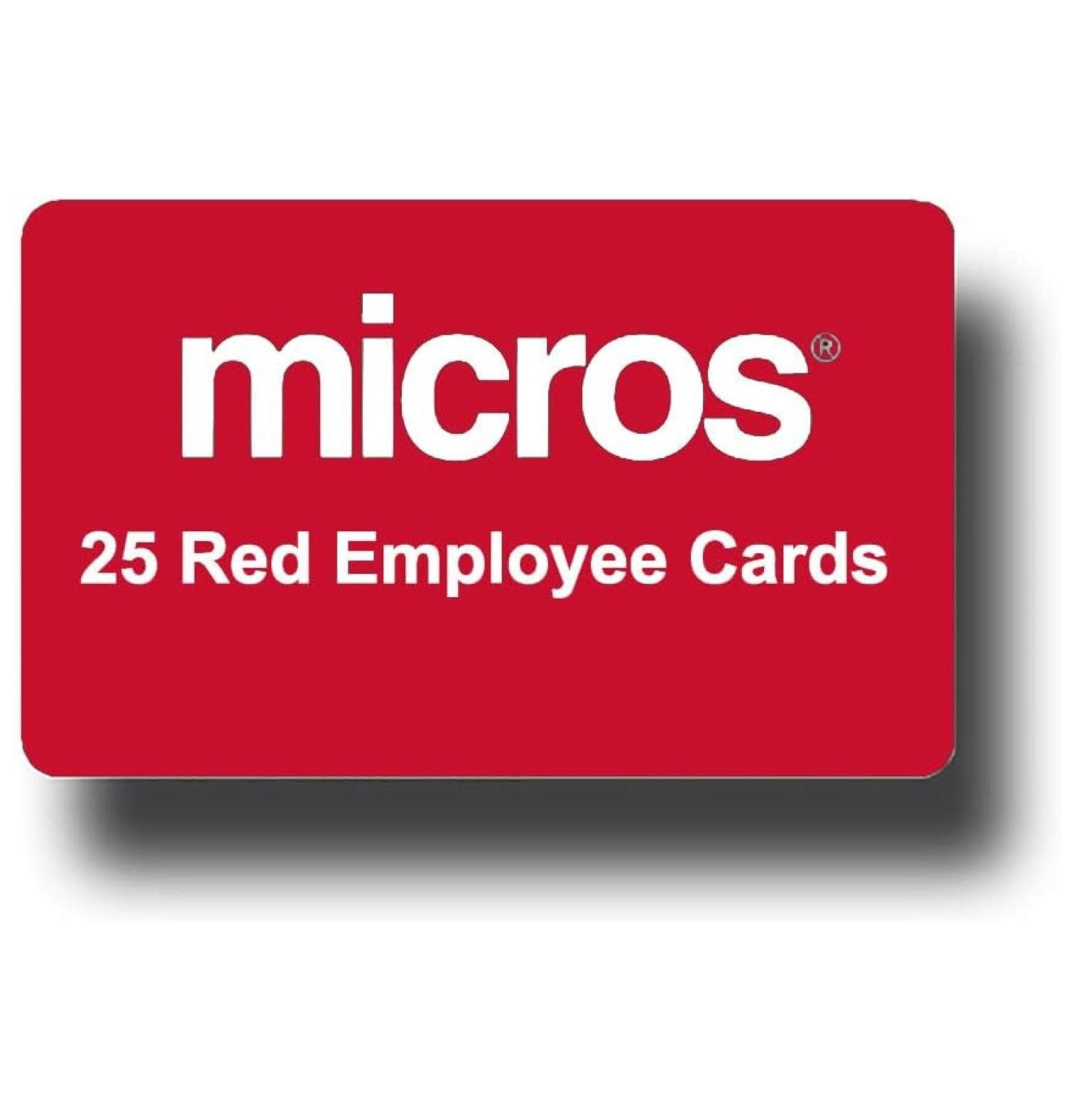 25 Red Micros Manager Cards - Micros Red Management Employee ID Card ...