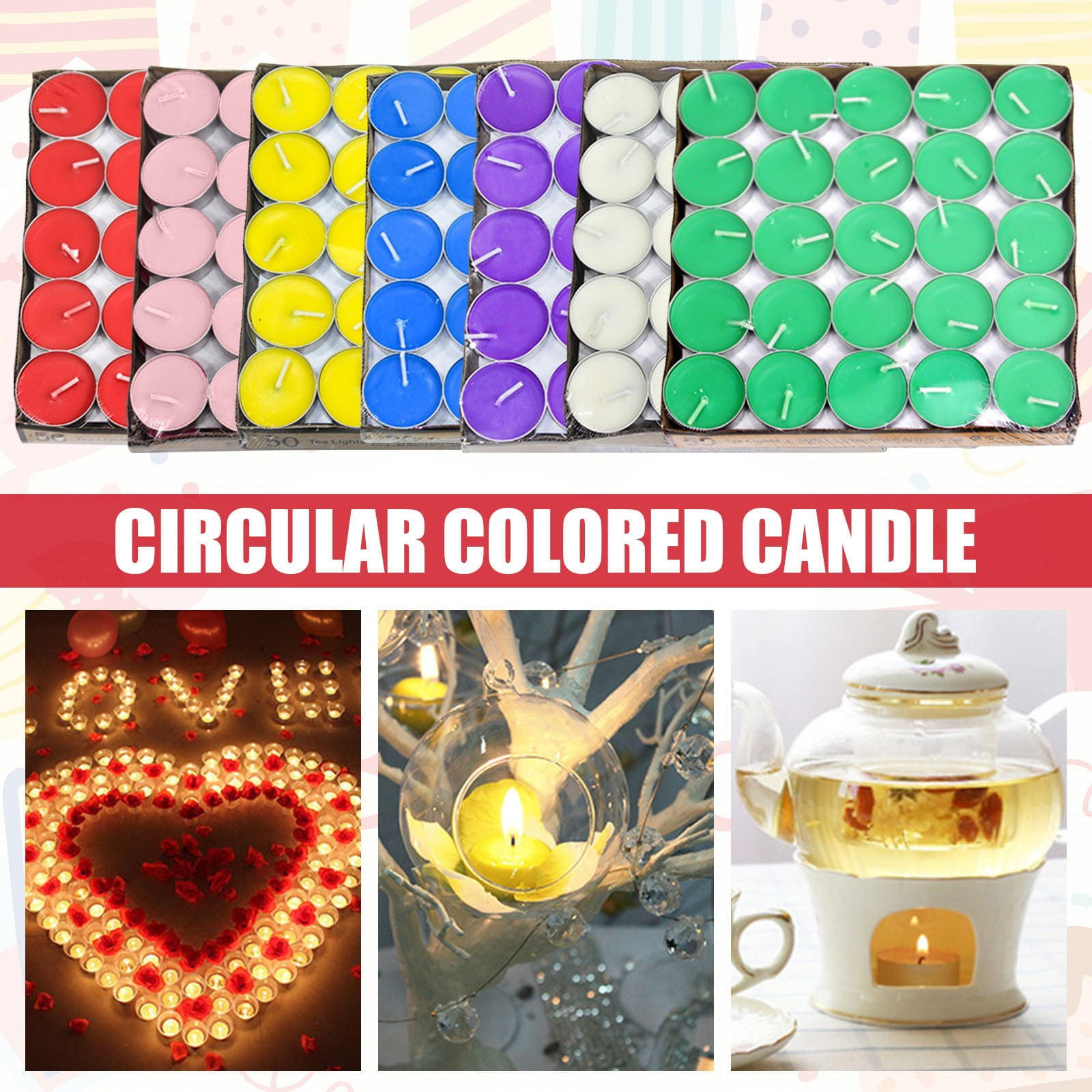 25 Red Tealight Candles Unscented – Clean Burning Wax, Long Lasting ...
