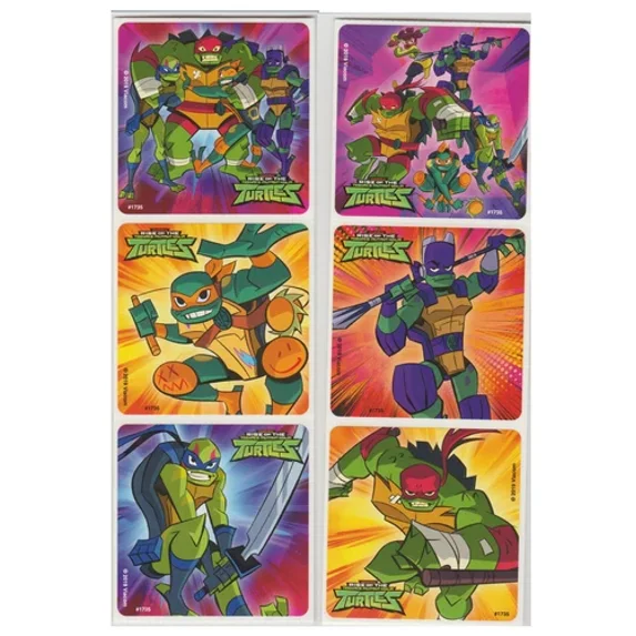 25 Rise of The Teenage Mutant Ninja Turtles Stickers, 2.5"x2.5" each ...