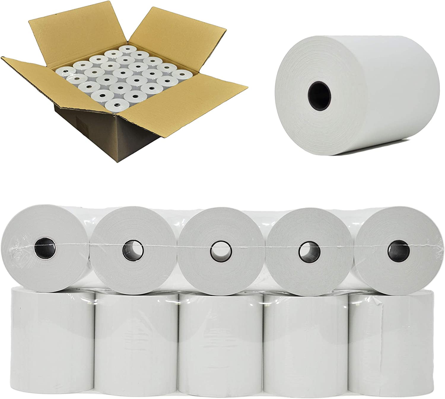 (25 Rolls) 3 1/8 x 273 Thermal Paper (80mm x 80m) premium tape for ...