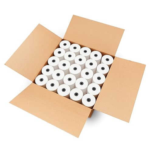 (25 Rolls) 3" x 165' 1-Ply Bond Receipt Paper POS Cash Register Point ...