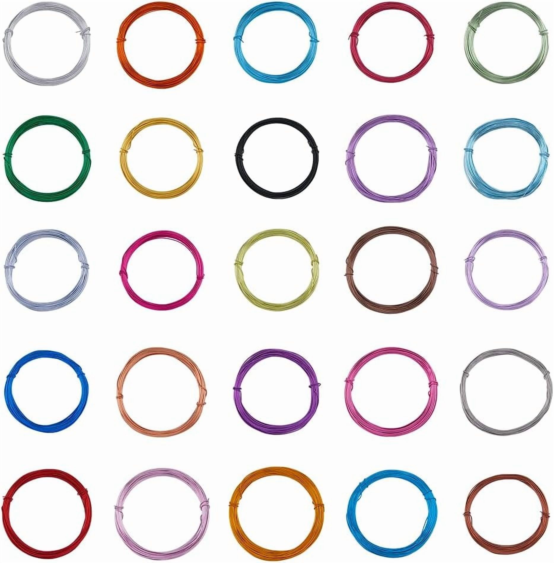 25 Rolls Colored Aluminum Wire 250m(820 ft) Aluminum Wire 25 Colors 20 ...