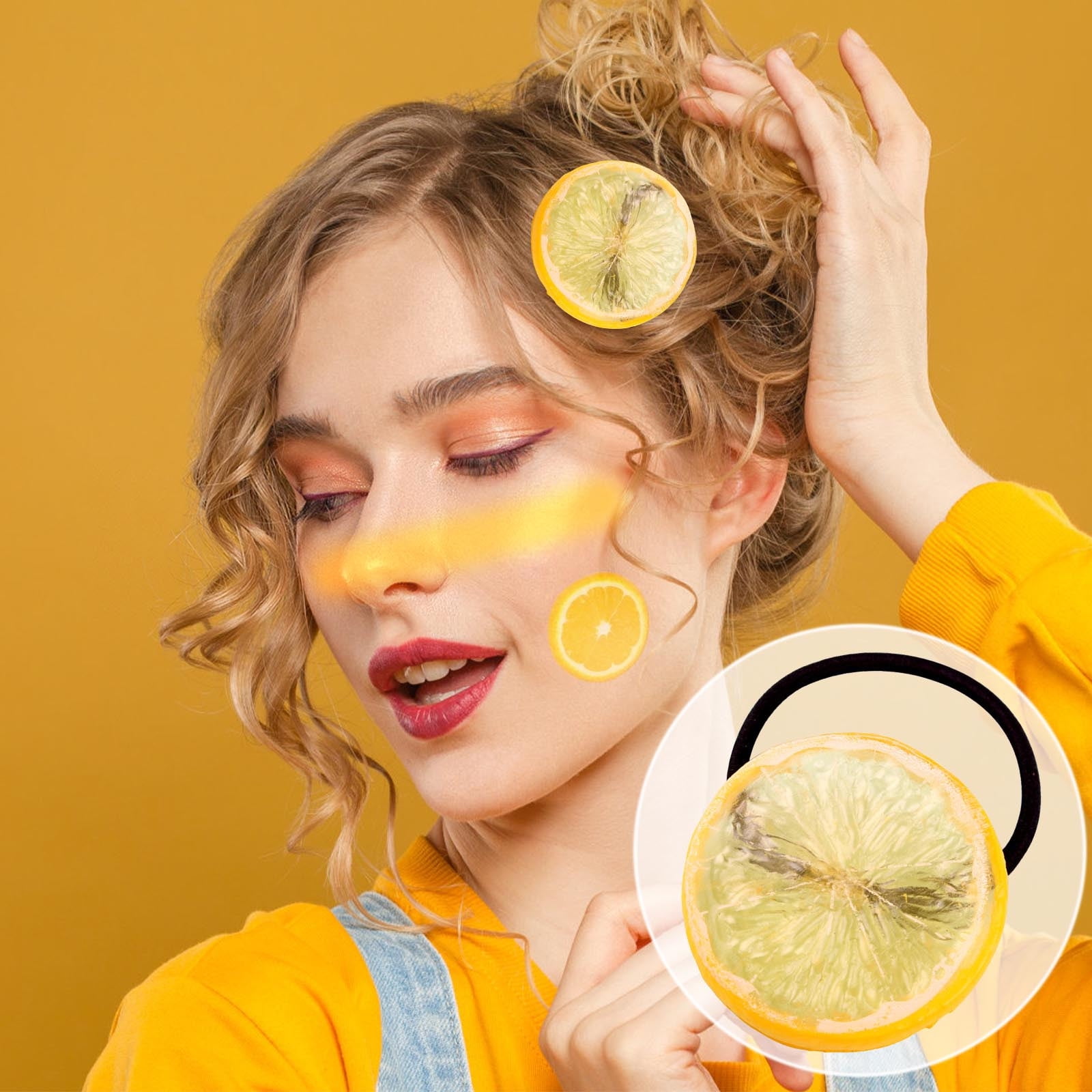 Under 25,Round Elastic Hair Bundle for Girls,Cute Fruit Hair ...