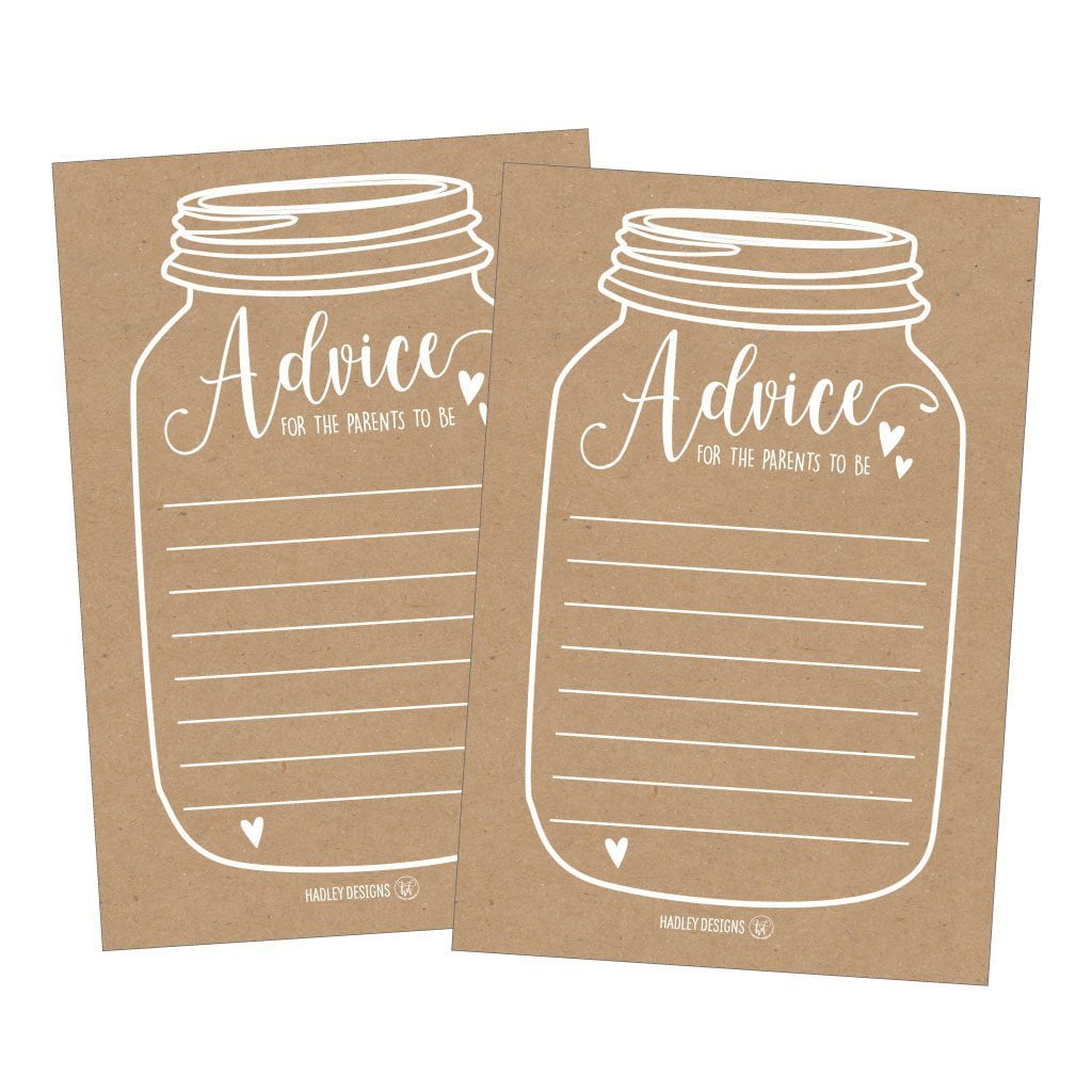 25 Rustic New Parent Advice Cards For Baby Shower Game Activities Ideas ...