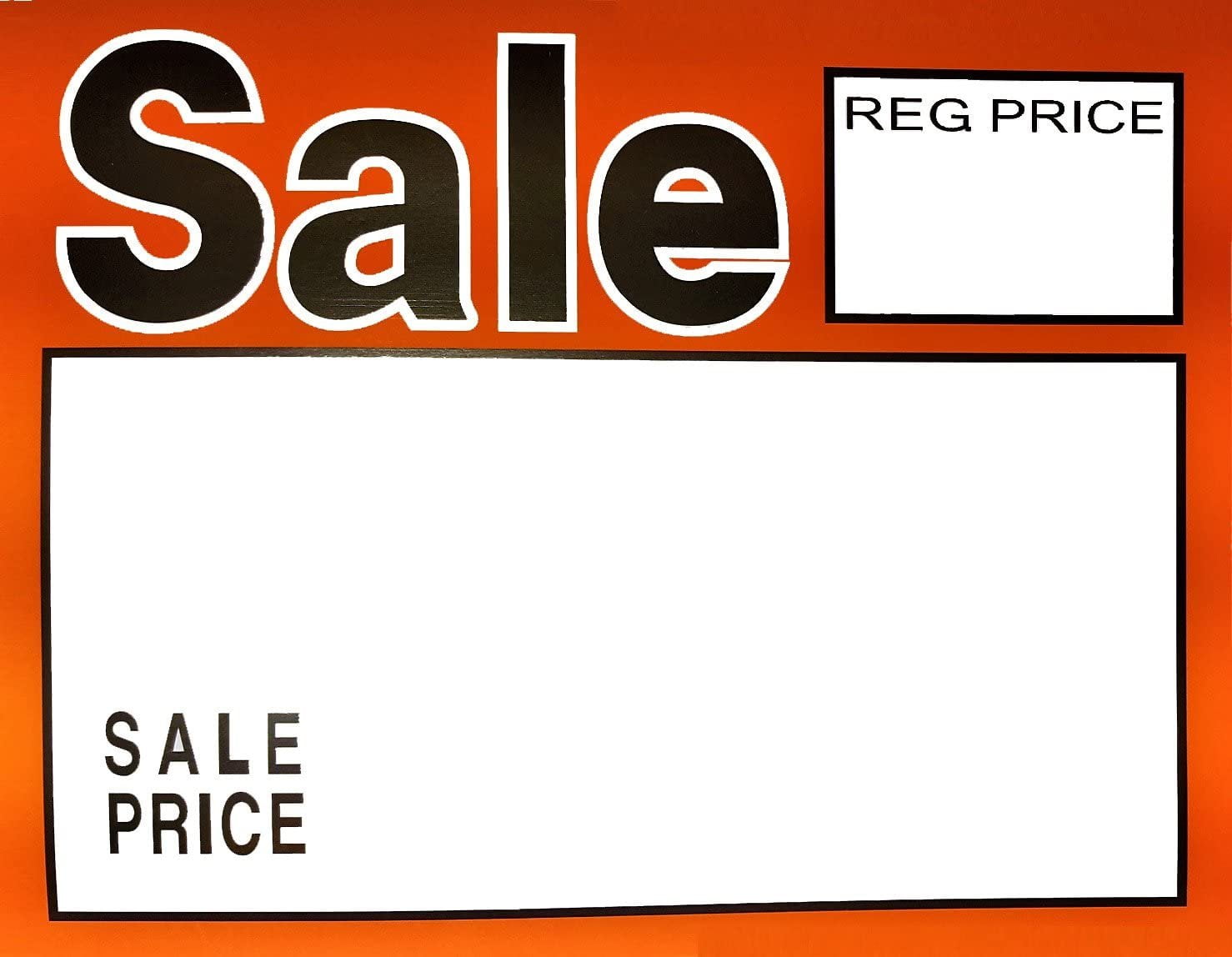 25"Sale Price" - 7" x 5.5" Writable Paper Retail Store Price Signs ...