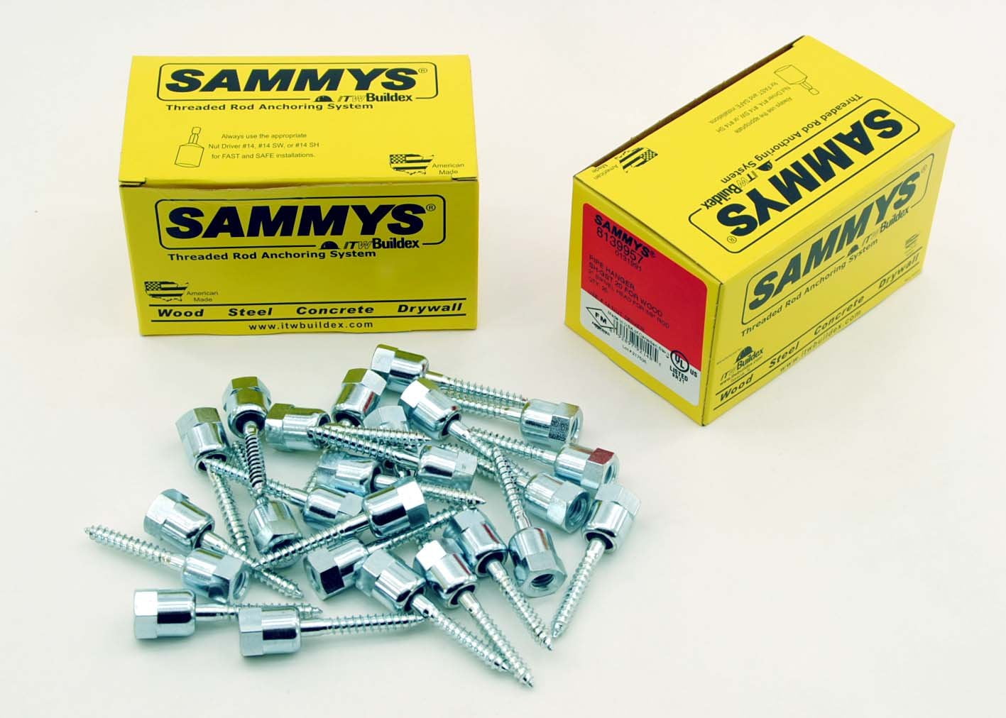 (25) Sammys 3/8-16 x 2 Swivel Threaded Rod Hanger for Wood 8139957 ...