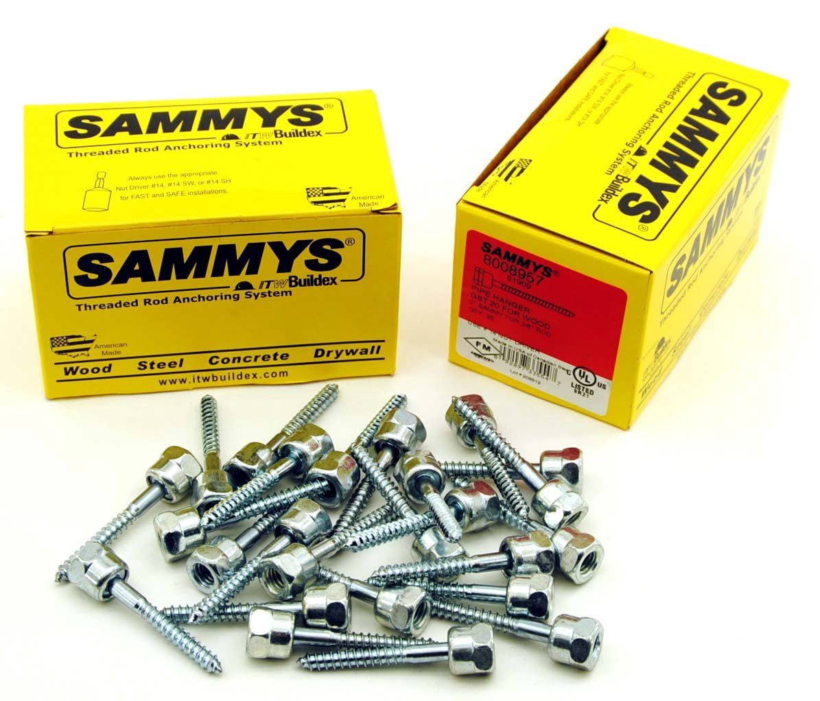 (25) Sammys 3/8-16 x 2 Threaded Rod Hanger for Wood 8008957 - Walmart.com