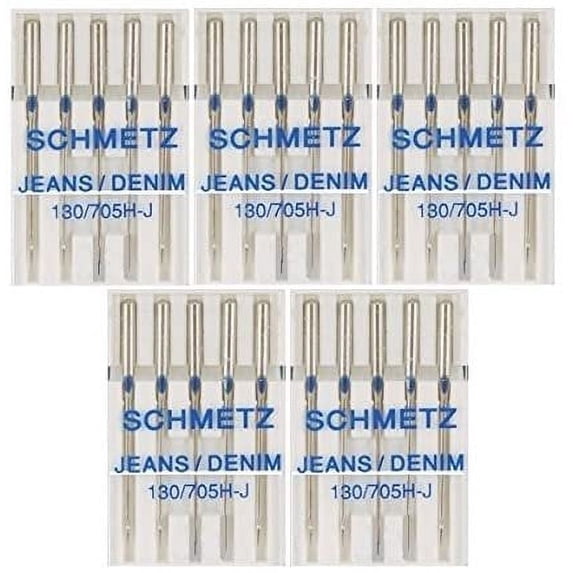 25 Schmetz Jeans Denim Sewing Machine Needles 130/705H-J Size 100/16 ...