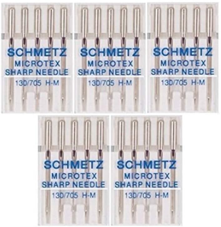 SCHMETZ Microtex Sharp Sewing Machine Needles, Size 80/12, 130/705 H-M ...